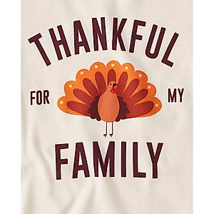 The Children's Place,and Toddler Thanksgiving Pajama Set, Cotton,CLAY,0-3 MONTHS