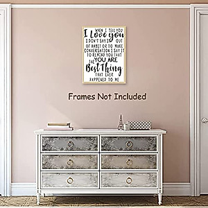 CHDITB Unframed Family Romantic Art Painting Marriage Newlyweds Poster Inspirational Lettering Print,Set of 1（12" x16" ） Canvas Couple Bedroom Wall Art Decor,Great Lovers Gift for Girls