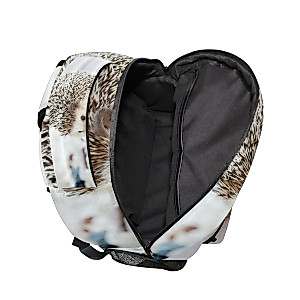 Hedgehog School Backpack for Boys Girls Bookbag Travel Bag One Size