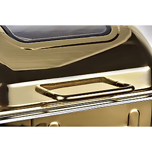 HONHPD Golden Chafing Dish Buffet Set 6.8 Qt Stainless Steel Complete Chafer Set Catering Warmer Set with Water Pan, Fuel Holder for Parties, Dinners, Catering, Buffet and Weddings