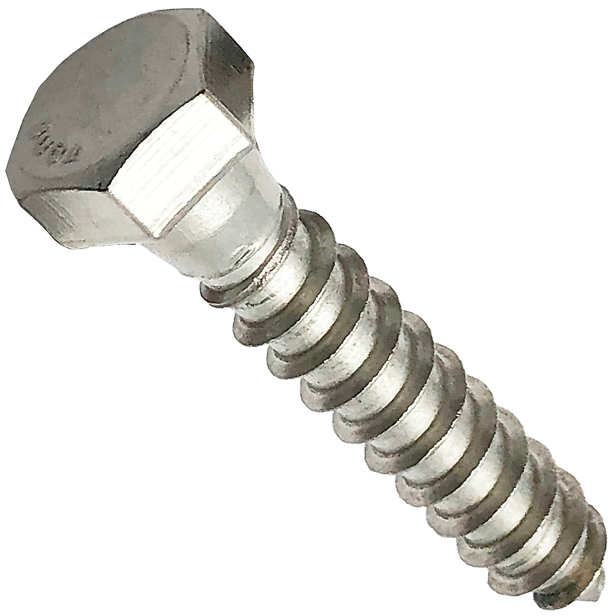 3/8" X 6" - 304 Grade Stainless Steel lag screws, Hex head fasteners, stainless steel screw. Use as Construction, wood, metal, lag screw or mounting screws fasteners lag bolts. Heavy duty screws. (10)