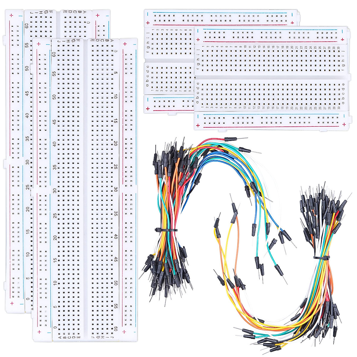 YUEONEWIN Electronics Component and PCB Breadboard Kit, 1400Pcs Basic Electronics Component and 130 Pcs Solderless Breadboard Jumper Wires Kit for Arduino, Prototyping Circuit, DIY Electronic Project