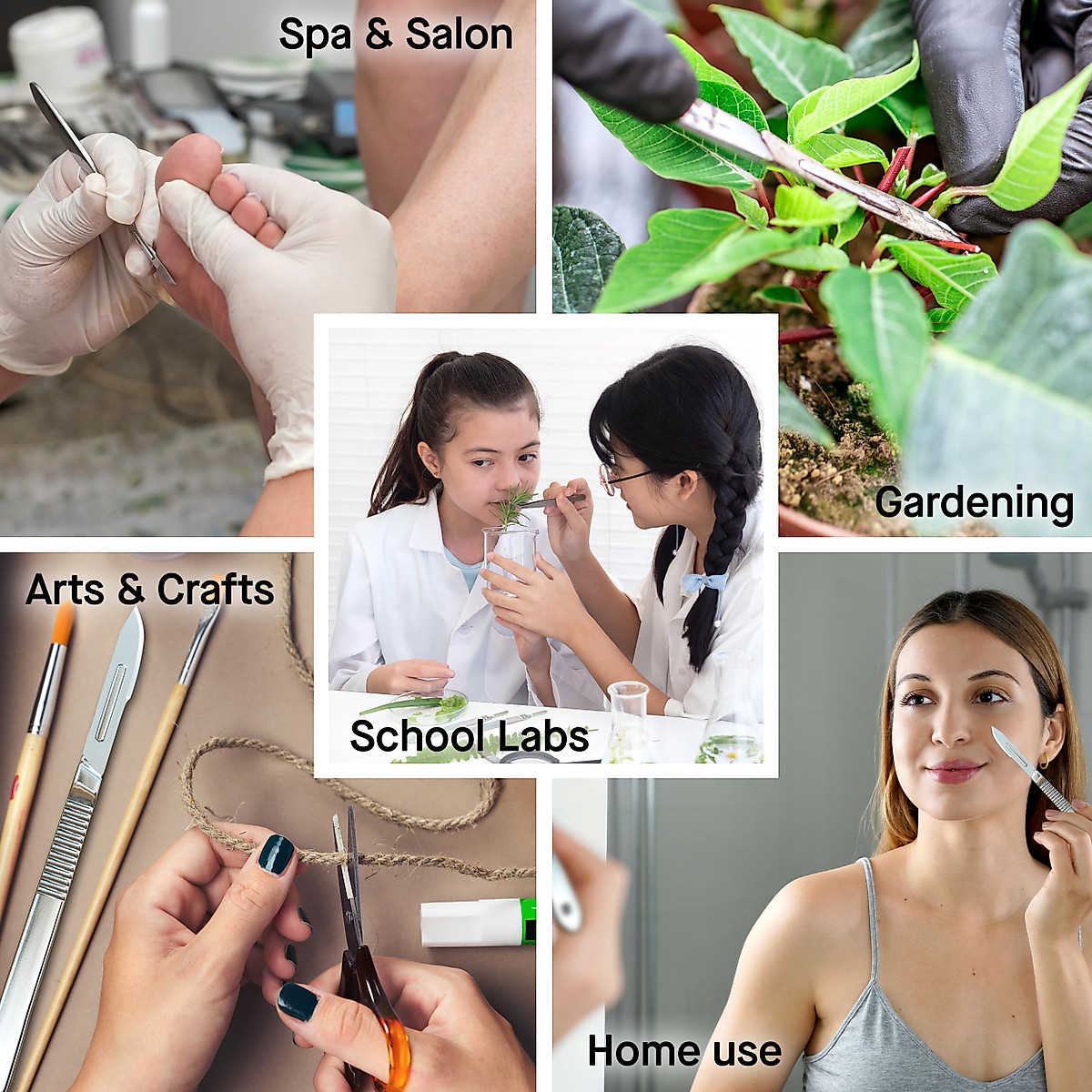 Pack of 4 Scalpel Handle # 3, Premium Quality, Rust Proof Stainless Steel Scalpel Knife Handle, Lightweight and Durable,Fits Surgical Blades No. 10, 11, 12, 13, 14 and 15