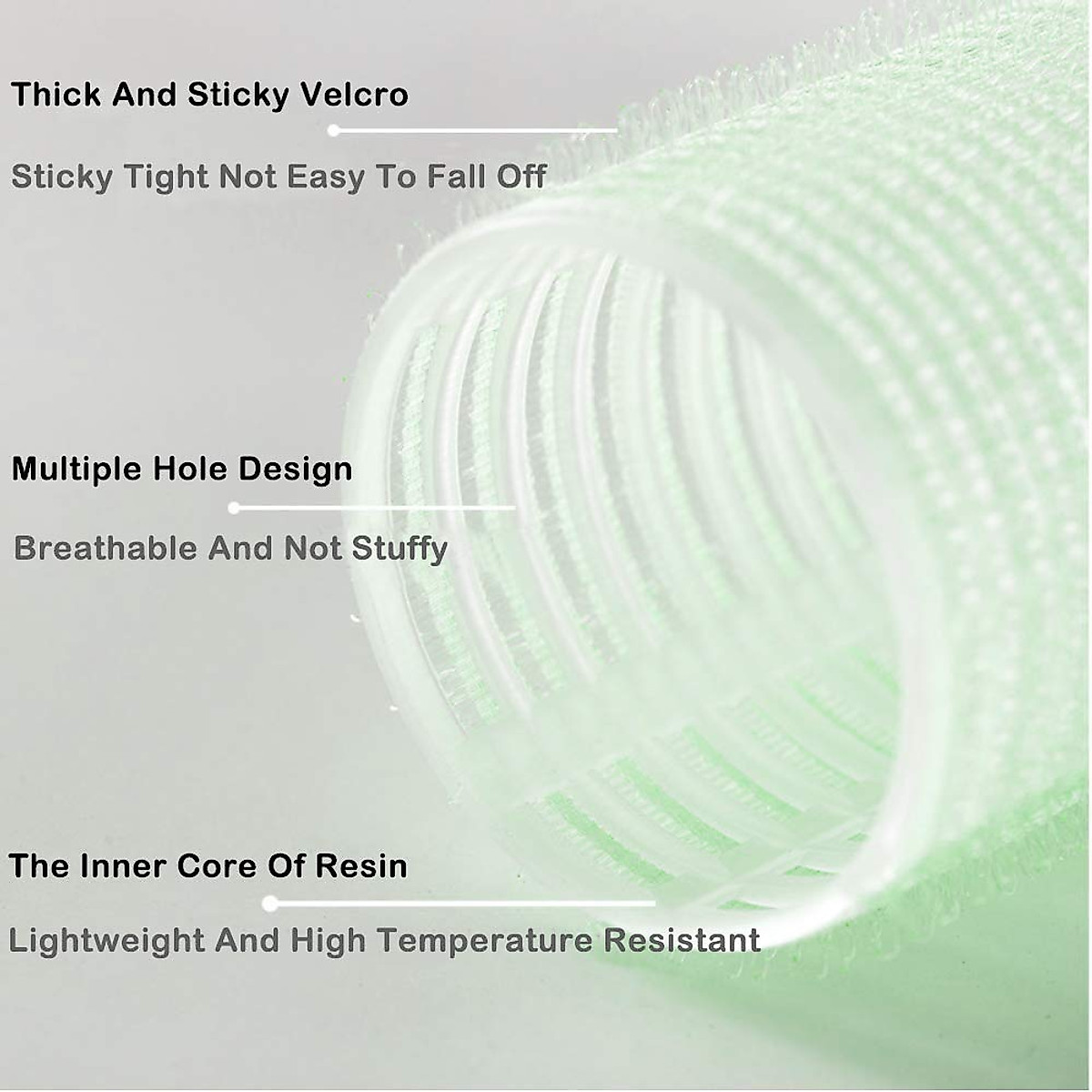 Taouwan Self Grip Hair Rollers Set,Natural Fluffy Hair Roots Hair Styling Tool, Hairdressing Curlers for Women,Large.Medium.Small 6 PCS DIY Self Grip Curlers (Cyan)