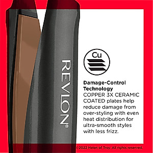 REVLON Straight or Curl Curved Hair Styler | Two Looks, One Tool (1”)