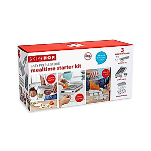 Skip Hop Baby Food Maker & Storage Set, Easy Prep & Store Starter Kit, Grey