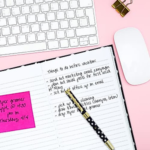 Kate Spade New York Take Note XL Vegan Leather Notebook, Black Bound Journal Includes 168 Pages, Polka Dots