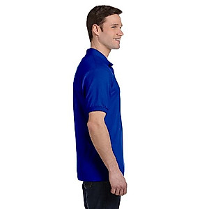 Hanes Men's Cotton-Blend EcoSmart® Jersey Polo with Pocket