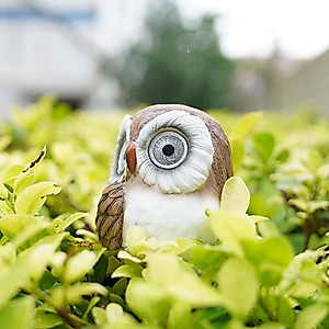 Solar Garden Light Owl Statue Outdoor Figurines Solar Powered LED Garden Decor Outdoor Ornaments Gift Statue for Yard and Pathway Waterproof Rein Charging Lighting Decoration