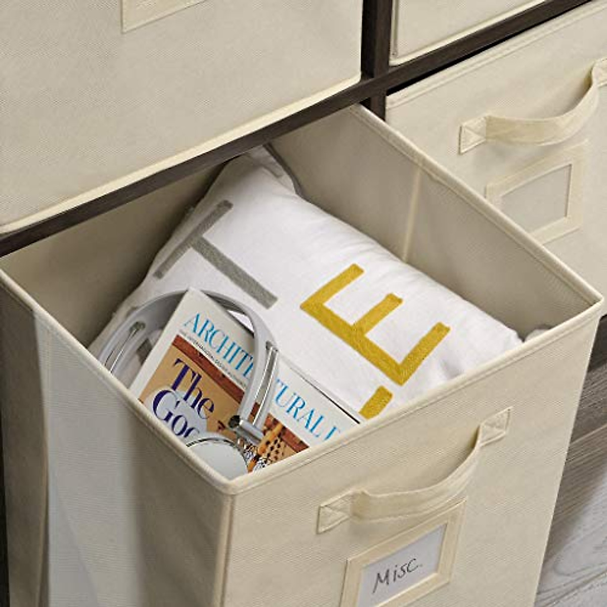 Sauder Stow-Away 4-Cube Organizer, Smoked Oak Finish