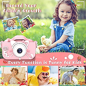 KeBuLe Kids Camera for Girls and Boys,Children Camera Digital Video, Kids Camera 2.0 Inches Screen 20.0MP Video, 32GB SD Card Include, Kid Toys Gift for Birthday, Chrismats Gift for 3-12 Years Old