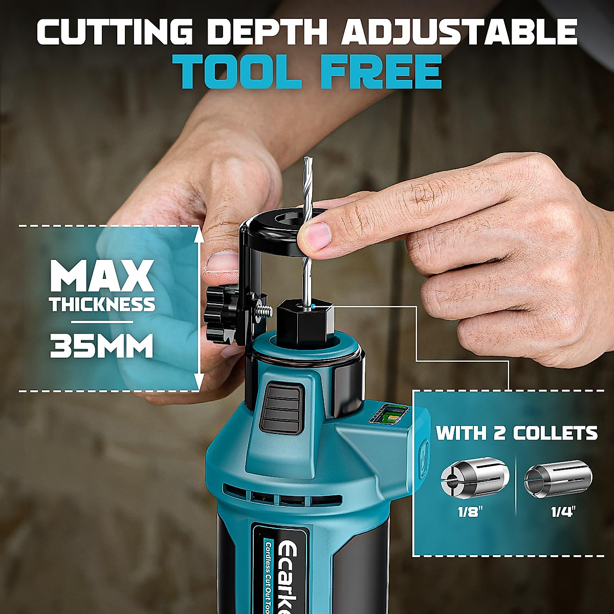 Cordless Drywall Cut-Out Tool for Makita 18V Battery: 3 Variable Speed Brushless-Motor Tool - (Battery Not Included) Drywall Rotary Saw tool kit for Cutting Wood Drywall,Sheetrock,Wood,Plywood