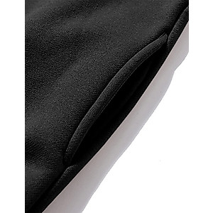 Hatant Mens Hoodie with Side Pockets Heavyweight Plush Fleece Pullover Hoodie for Men Winter Men's Athletic Sweatshirt Cotton Oversized Sweatshirt for Men Gym Workout Tops HS-XL A-black