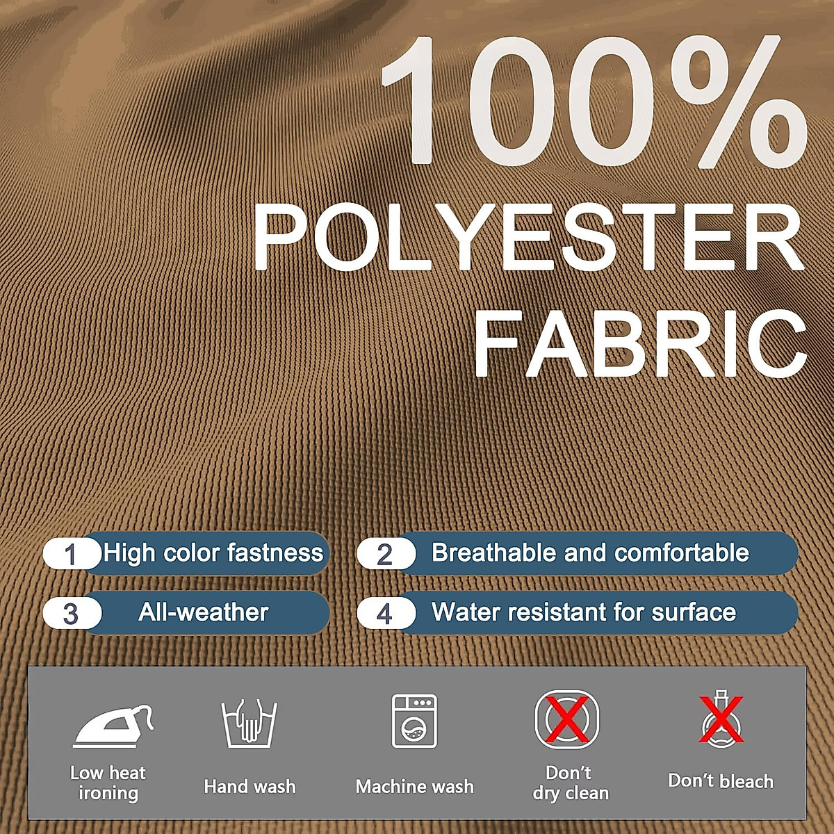 ClawsCover 12Pack Outdoor Seat and Back Cushions Replacement Covers Fit for 6Pieces 5-Seater Wicker Rattan Patio Furniture Conversation Set Sectional Couch Chairs,Taupe-Include Cover Only