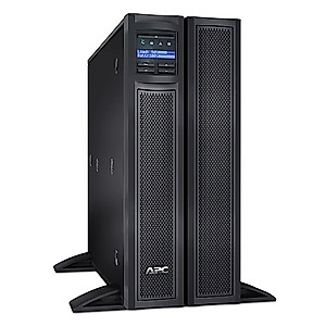 APC Network UPS, 3000VA Smart-UPS Sine Wave, Short Depth UPS with Extended Run Option, SMX3000LVNC, Network Management Card, Tower/4U Rack Convertible, Line-Interactive, 120V black