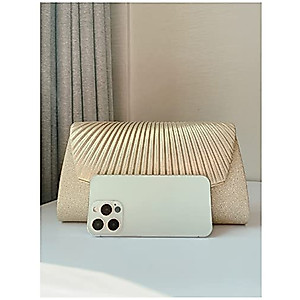 JUJUCIRING Clutch Purses for Women Evening Bag Lady Bride Clutches 2023 New Glitter Evening Handbag for Formal Wedding Cocktail Prom Dating 1920s Party Purse (Gold)