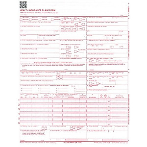 New CMS-1500 Insurance Claim Forms, HCFA (Version 02/12) - 1 CASE (2500 Sheets/Forms)
