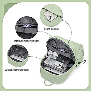 coofay Carry on Backpack For Women Men Waterproof College Gym Backpack Lightweight Small Travel Backpack Rucksack Casual Daypack Laptop Backpacks Hiking Backpack Green