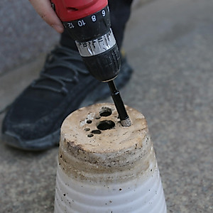 FASTORS Dry Diamond Drill Bit Set,10-Pack Diamond Core Drill Bits for Tile Ceramic Marble Granite Glass Brick Stone,1/4 Hex Shank Size 6,8,10,12 mm