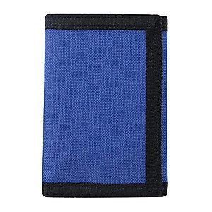 RFID Blocking Canvas Wallet for Men and Women - Trifold Nylon Wallet with Magic Sticker, Teen Wallet for Boys, Wallets for Teens Boys (Navy Blue)