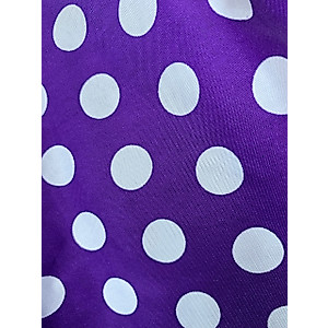 Alicia White 0.5" Polka Dots on Purple Polyester Cotton Fabric by The Yard - 10099