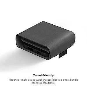 mophie Wireless 3 in 1 Travel Magnetic Wireless Charging Station, Multiple Devices, Compatible with Apple iPhones, Google, Samsung Devices, AirPods, BYO Watch Charger. (Watch Charger not Included)