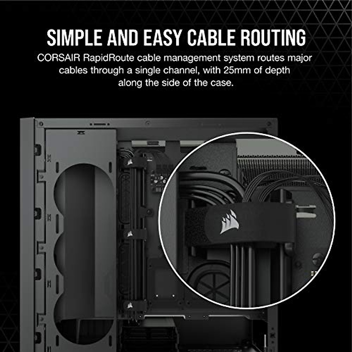 Corsair iCUE 5000X RGB Tempered Glass Mid-Tower ATX PC Smart Case - Black
