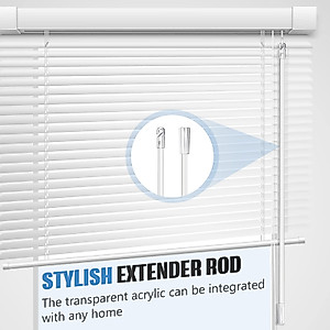 2 Pieces Blind Wand Vertical Blinds Replacement Parts Blind Rod with Hook and Grip Clear Blind Opener Long Window Blind Stick Tilt Rod (12 Inch, Plastic)