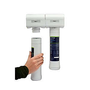 EcoPure ECOP20 Dual Stage Undersink Water Filtration System, 1 Count (Pack of 1), White