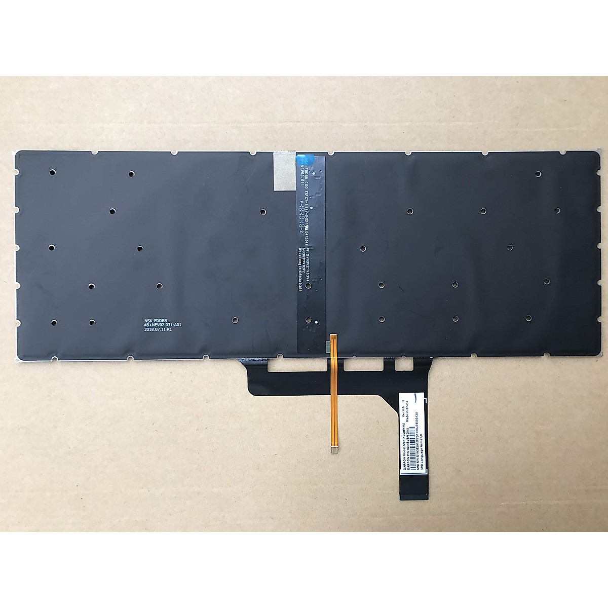 Original New for MSI GF65 Thin 9SD-252 15.6" Gaming Laptop Keyboard US with Backlit Red Letters