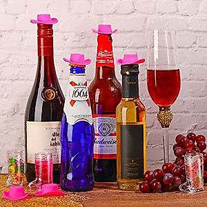 CHENGU 33 Pcs Cowboys Shot Glass Plastic Mini Western Cowgirl Hat and Boot Glasses for Bridegroom Bridal Shower Bachelorette Party (White, Pink)