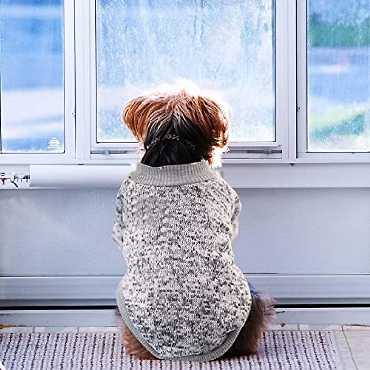 Dog Sweater Coat, Dog Winter Jumper, Pet Cat Dog Sweater, Dog Sweater Vest Warm Coat, Pet Dog Clothes Knitwear Dog Sweater Soft Thickening Warm Pup Dogs Shirt Winter Puppy Sweater for Dogs (Large)