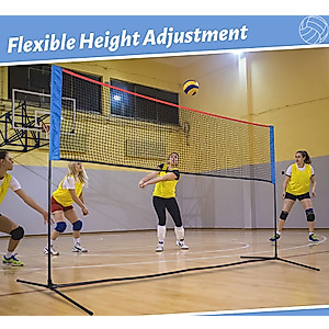 Portable Mini Badminton Volleyball Sets for Outdoor Backyards with Net Best Kids Men Volleyball Badminton Net Outdoor Beach Lawn Tennis Practice Court Net for Driveway