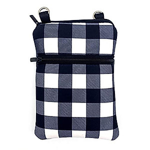 Wanty Cell Phone Bag, Small Crossbody Bag, Cell Phone Purse Smartphone Wallet with Shoulder Strap for Women (White Lattice)