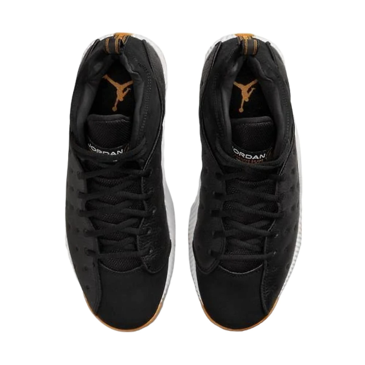 Nike Men's Jordan Jumpman Team II Basketball Shoe, Black/Taxi/White, 9.5 US