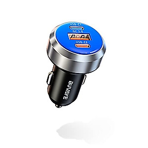 USB C Car Charger, 65W 3-Port Super Fast Car Charger Adapter, PD & QC 3.0 Type C Cigarette Lighter USB Charger, USB C Car Phone Charger Adapter for iPhone 14 Pro Max/13, Samsung Galaxy, Google Pixel