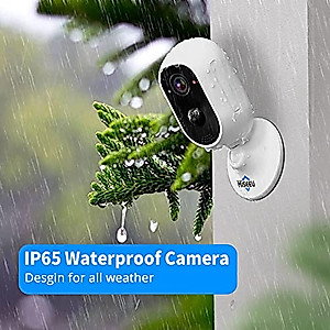 Hiseeu Security Camera Wireless, 2K Home Camera Outdoor & Indoor, Battery Powered Surveillance Camera, PIR Motion Detection, Two-Way Audio, Night Vision