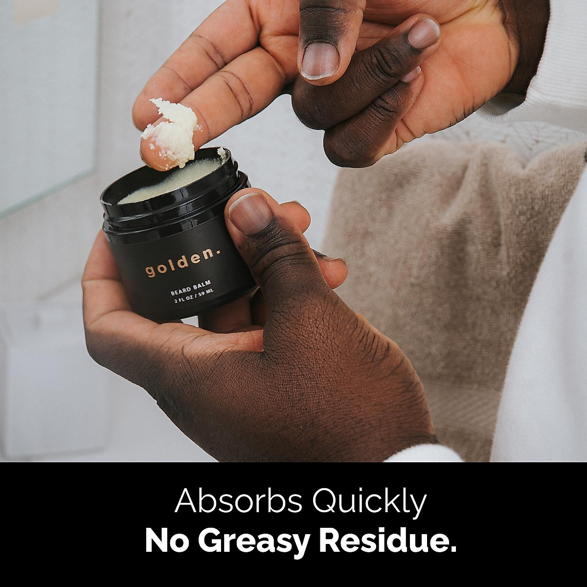 Golden Grooming Beard Oil & Balm Bundle for Men – Natural Growth Kit with Shea Butter – Tame, Moisturize & Style Your Beard - Beard Balm 2 Oz