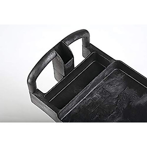 Rubbermaid Commercial Products 2-Shelf Utility/Service Cart, Small, Lipped Shelves, Ergonomic Handle, 500 lbs. Capacity, for Warehouse/Garage/Cleaning/Manufacturing (FG450088BLA)