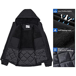 CAMEL CROWN Women's Waterproof Ski Jacket Winter Coat Windbreaker Fleece Inner Snow Hiking Outdoor