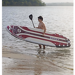 NIXY Venice G5 Cruiser & Yoga Inflatable Paddle Board | 10'6" x 34" x 6" Ultra-Light SUP with Welded Seams, Woven Drop Stitch for Safety and Durability. (Red)