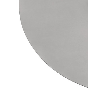 EEYBLAEEY 20 Inch Fire Pit Lid Cover Stainless Steel for Drop-In Fire Pit Drop Burner Pan Cover Square Fire Pit Ring Edge Built-In Handle Design Silver for Any Round Patio Fire Pit