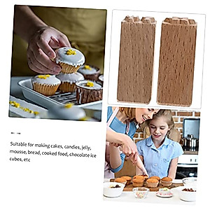 COHEALI 10 Pcs Seal Wood Crafts Fondant molds Scrapbooking Tools for Crafts Holiday Decorative Rubber Stamp Cake Decorating Tools Practical Wooden stampers Cake Stamper Wooden Cake Stamps