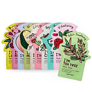 TONYMOLY I'm Real Sheet Mask, Pack of 10