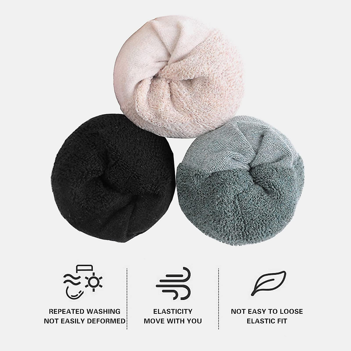 JCZANXI Womens Yoga Socks with Grips, Non Slip Grippy Socks for Pilates, Barre, Dance, Ballet | Ideal Cushioned Crew Socks (Black/Beige, 2 Pairs)