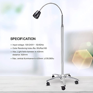 EustomA 3W LED Light Floor Mobile Type Portable Auxiliary Lamp LED Cold Lamp JD1100