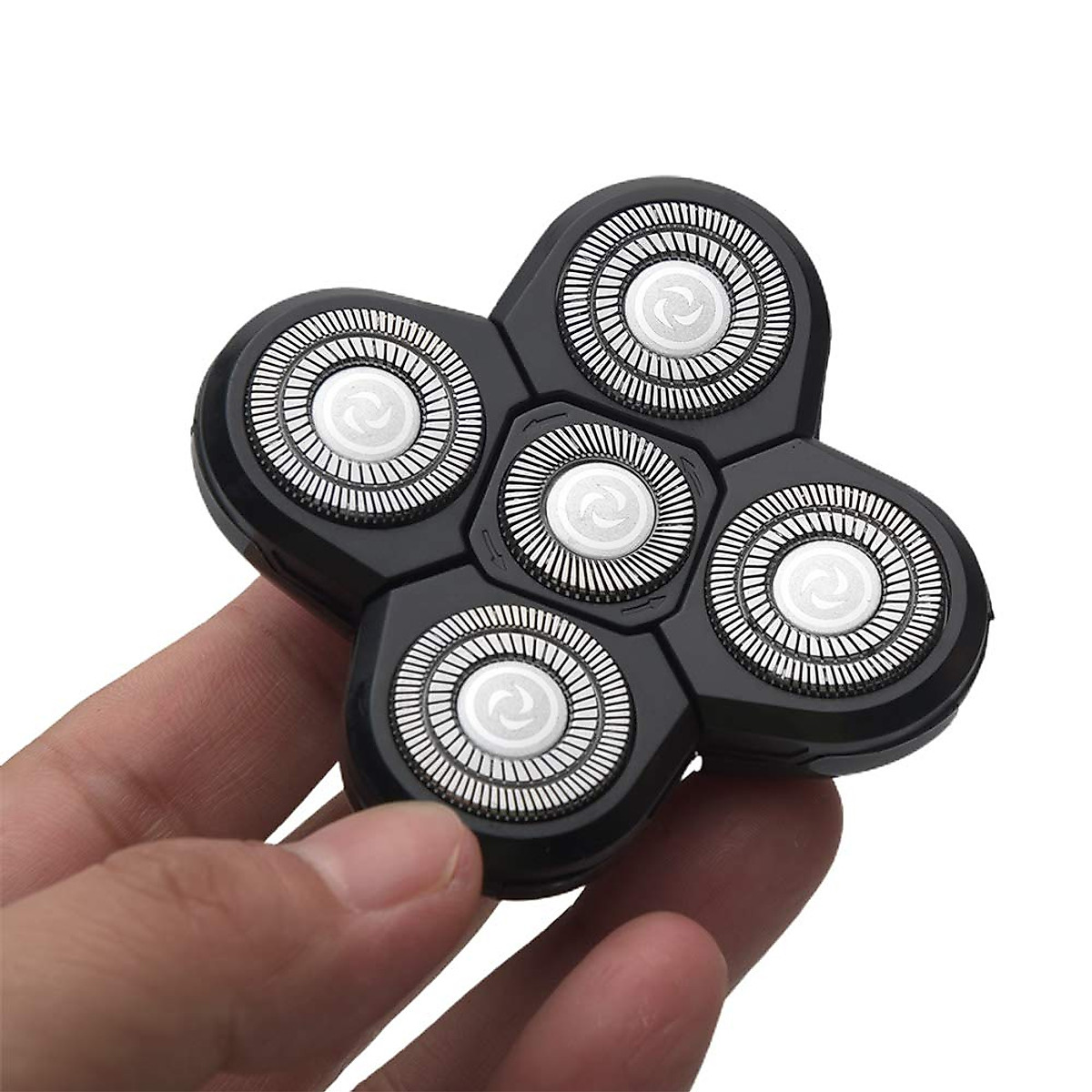 Shaver Blade Heads, 5 Heads Beard Cutter Replacement Blade Electric Razor Shaver Head for Head and Face Easy Installation