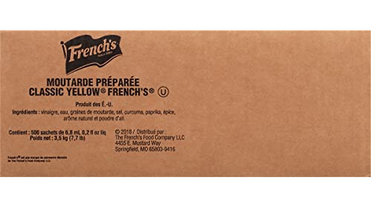 French's Classic Yellow Mustard Packets - 500 Count