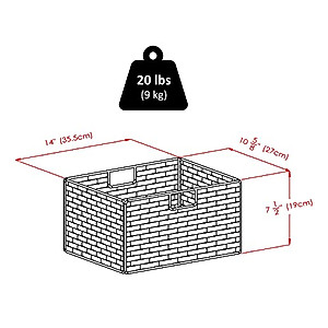 Winsome Omaha Storage/Organization, 2 Baskets, Black/Chocolate