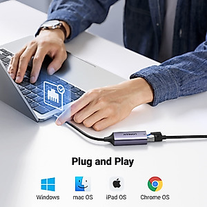 UGREEN [10FT Cat8 Ethernet Cable Bundle with USB C to Ethernet Adapter